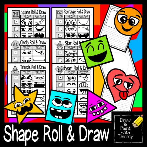 Shape Roll and Draw Printable Art Activity | Made By Teachers