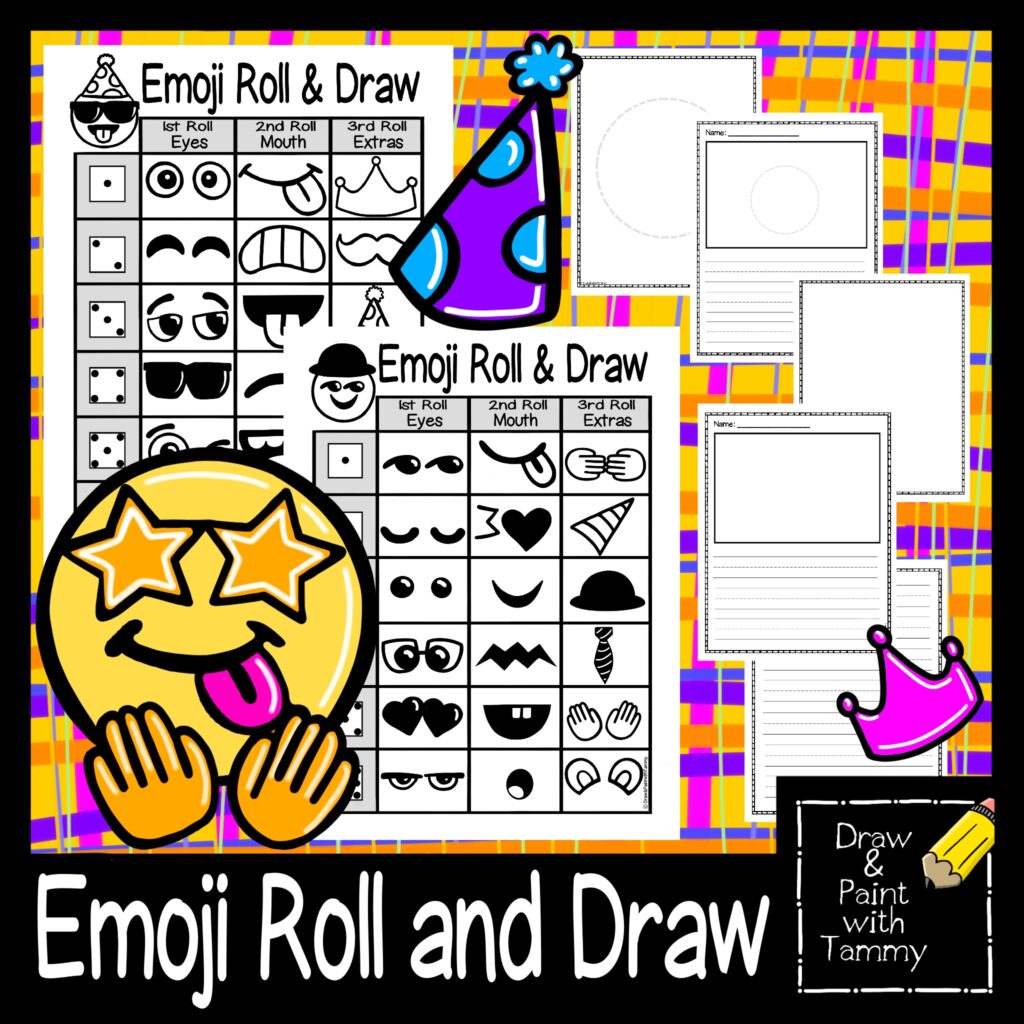 Emoji Roll and Draw Printable Art Activity | Made By Teachers