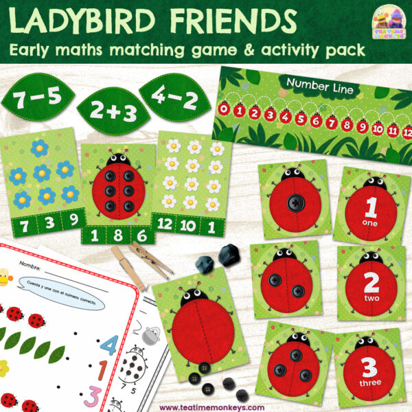 Ladybug Early Math Games & Activities Pack - 10 Games in 1! - Made By ...