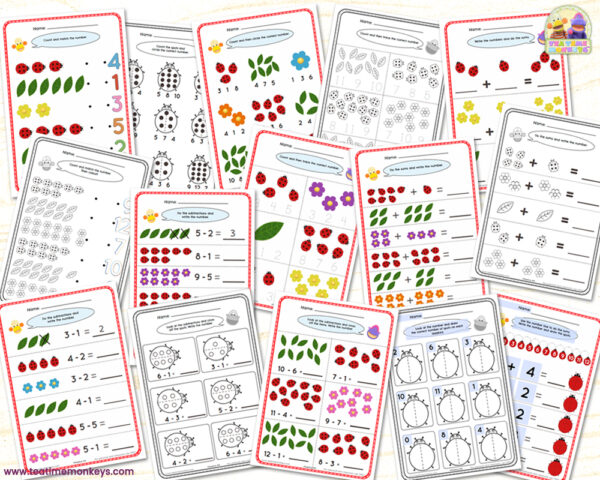 Ladybug Early Math Games & Activities Pack - 10 Games in 1! - Made By ...