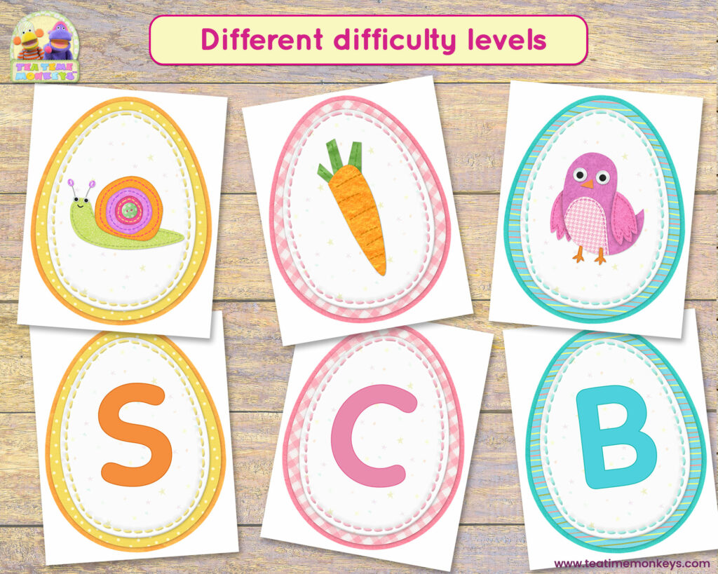 LETTER MATCHING Easter Egg Cards: Beginning Sounds - Made By Teachers