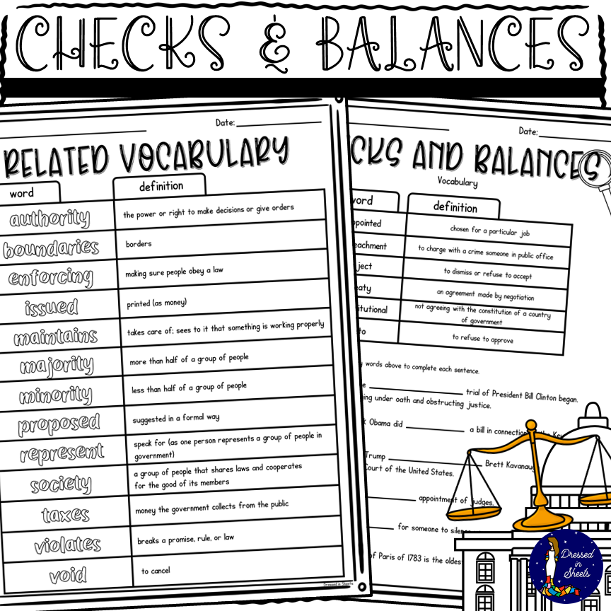 Checks And Balances Worksheets Made By Teachers Checks And Balances Worksheets Made By Teachers