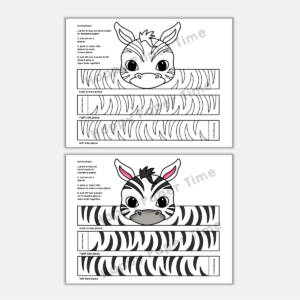 Zebra Paper Crowns Printable Africa Animal Coloring Craft - Made By ...