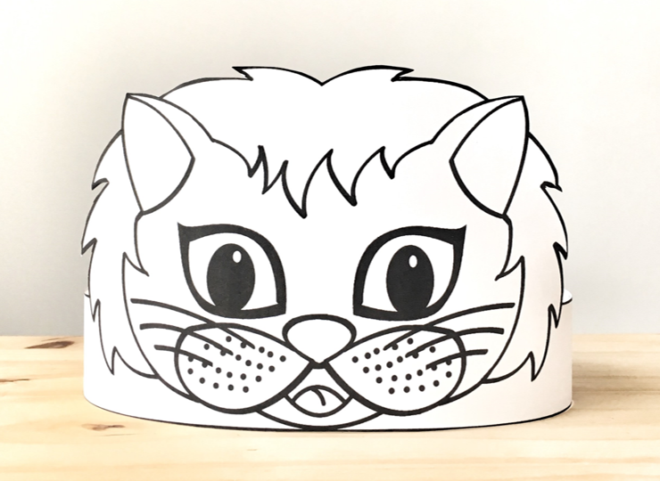 Lion Paper Crowns Printable Africa Animal Coloring Craft | Made By Teachers