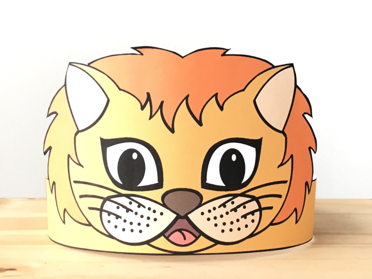 Lion Paper Crowns Printable Africa Animal Coloring Craft | Made By Teachers