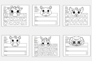 African Animals Paper Crowns Printable Coloring Craft Activity | Made ...