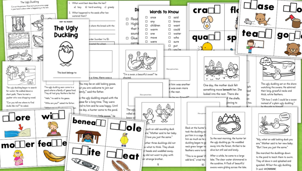 The Ugly Duckling Consonant Digraphs SH CH TH WH PH CK Decodable Book ...