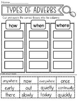 Adverb Cut and Paste | Made By Teachers