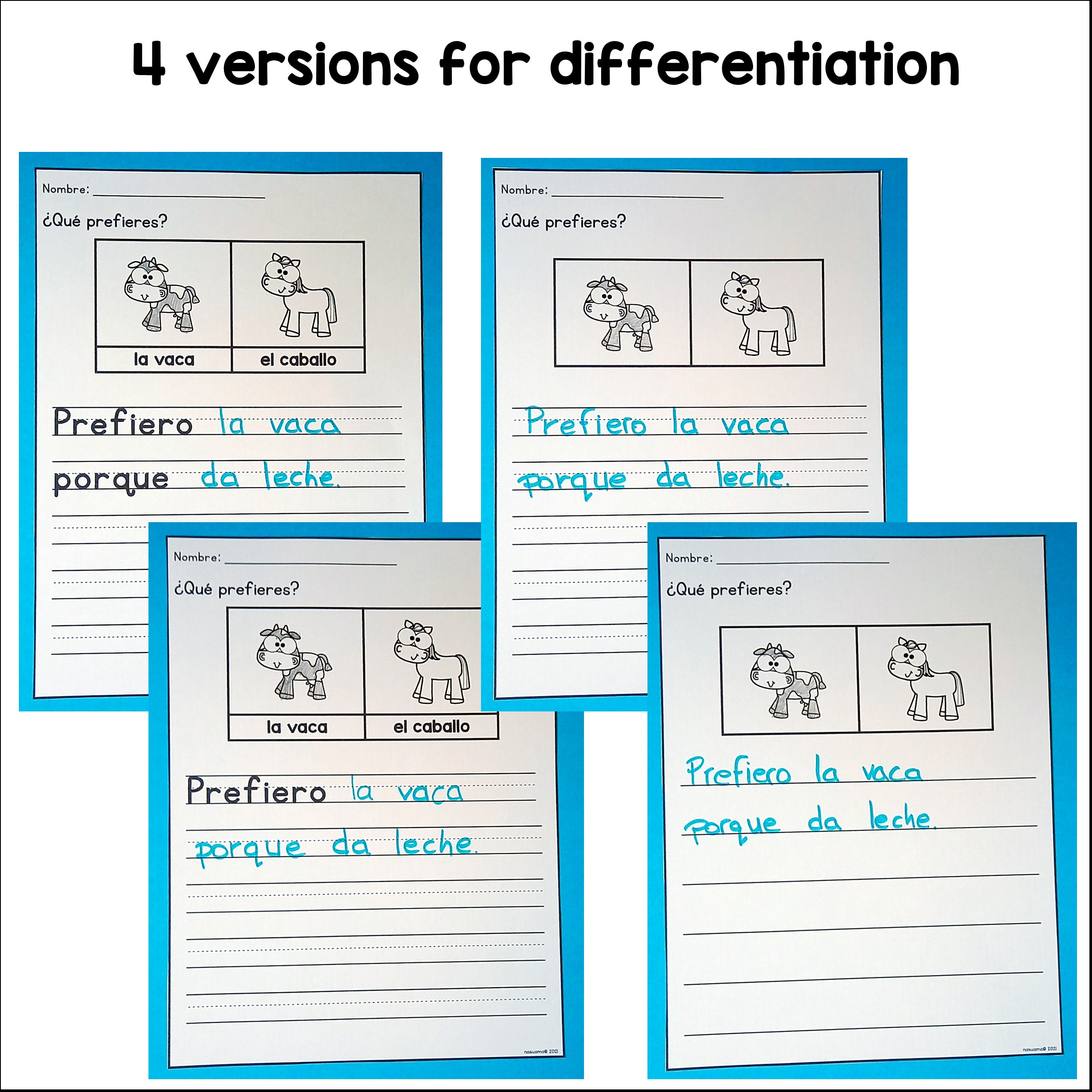 Animales de la granja - Escritura - Made By Teachers