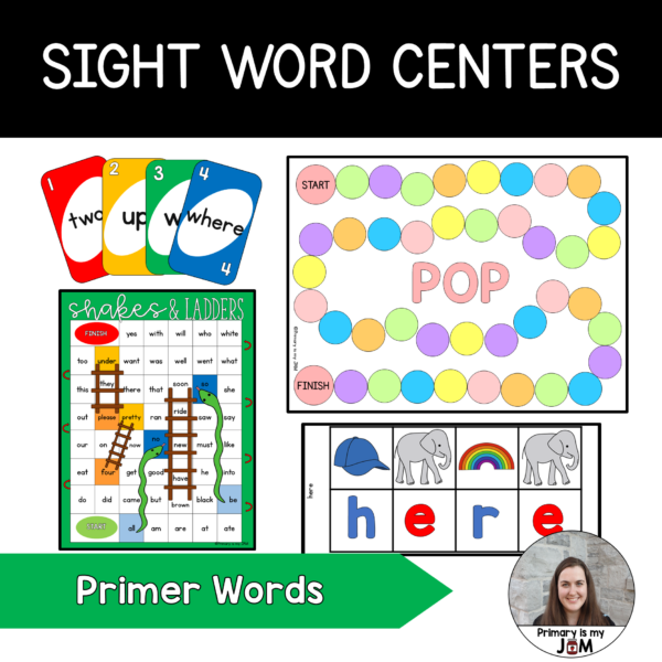 Sight Word Centers and Games - Dolch Primer | Made By Teachers