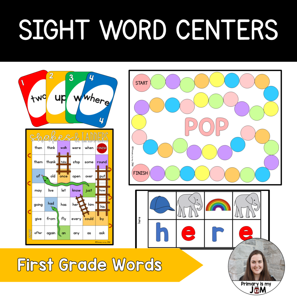 Sight Word Centers and Games - Dolch First Grade - Made By Teachers