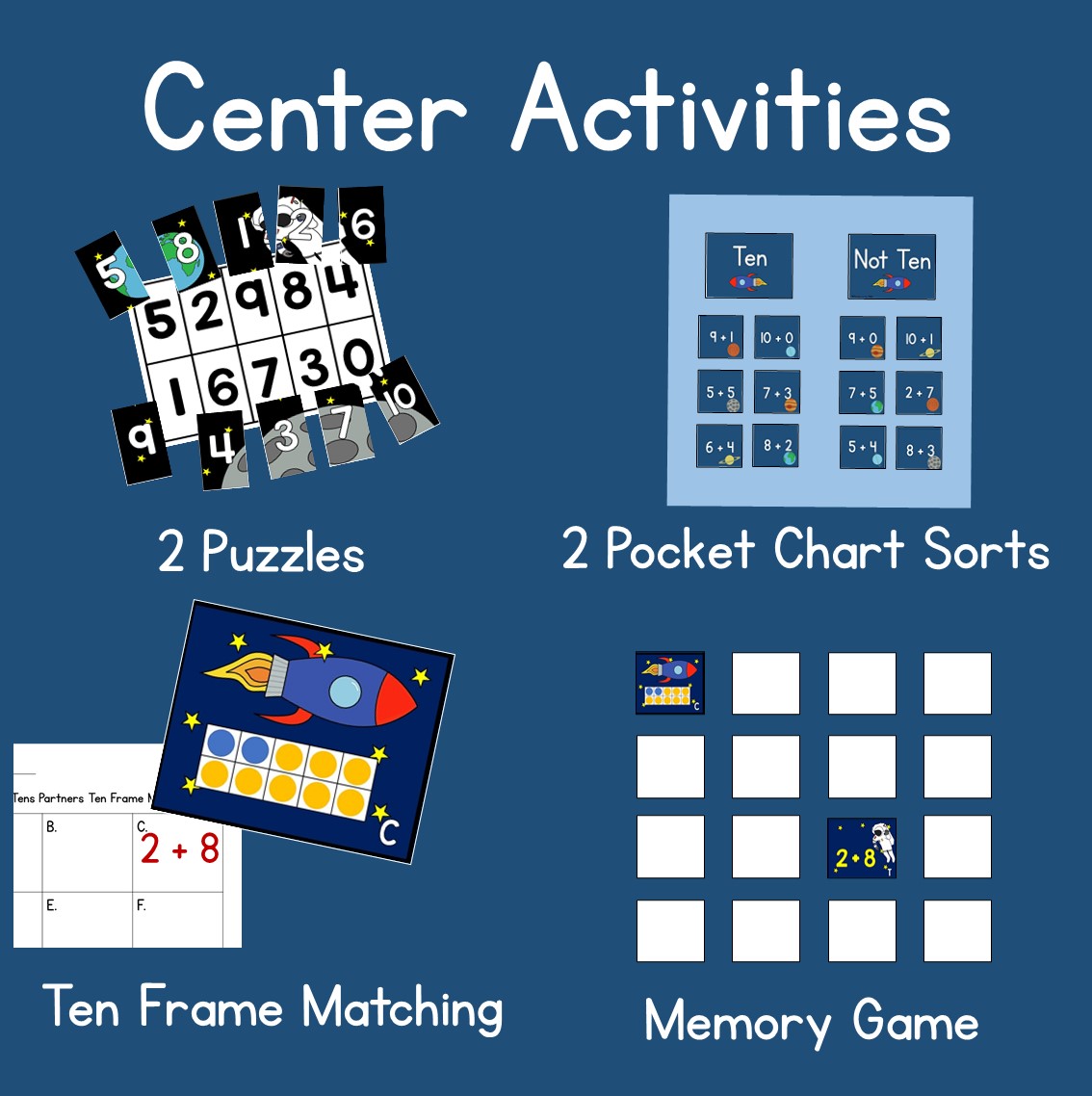 Ways to Make 10 - 10s partners Unit | Made By Teachers