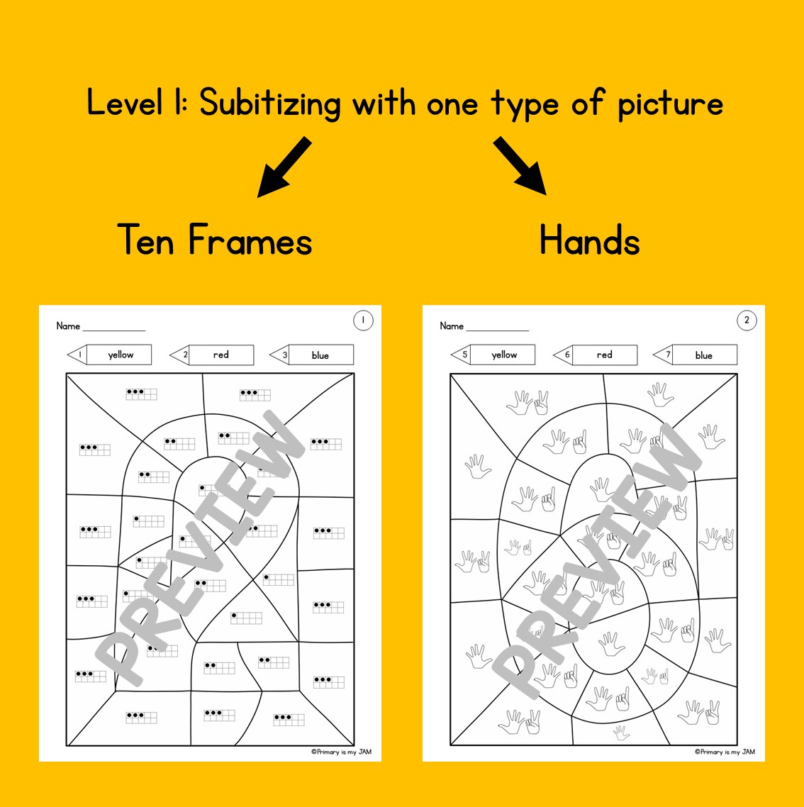 Color by Code Subitizing - Made By Teachers
