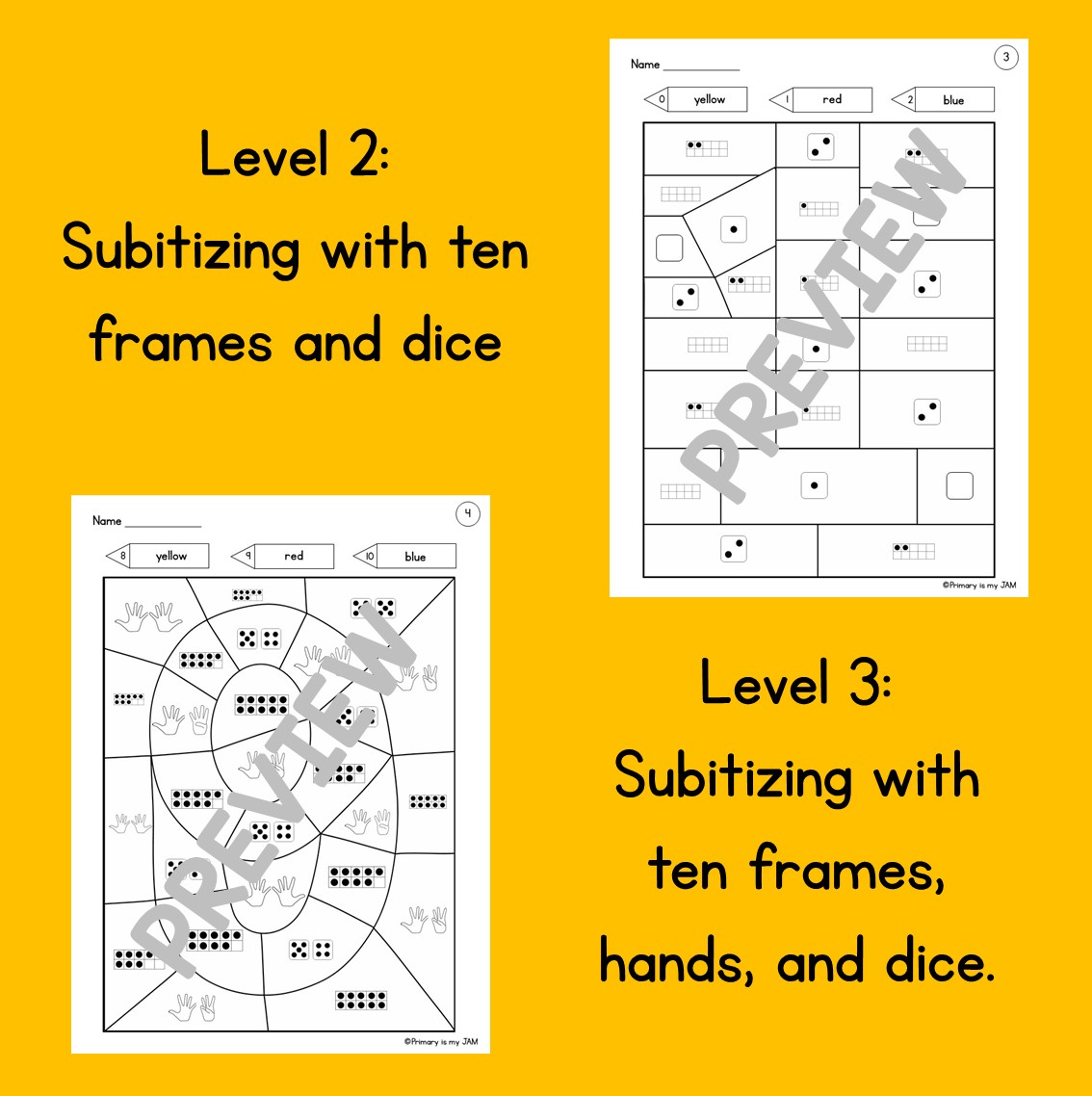 Color by Code Subitizing - Made By Teachers