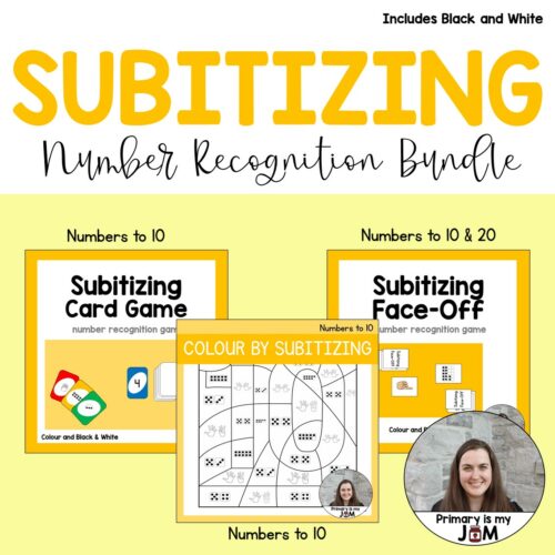 Subitizing Bundle - Numbers to 10 and Numbers to 20 Games and Centers ...