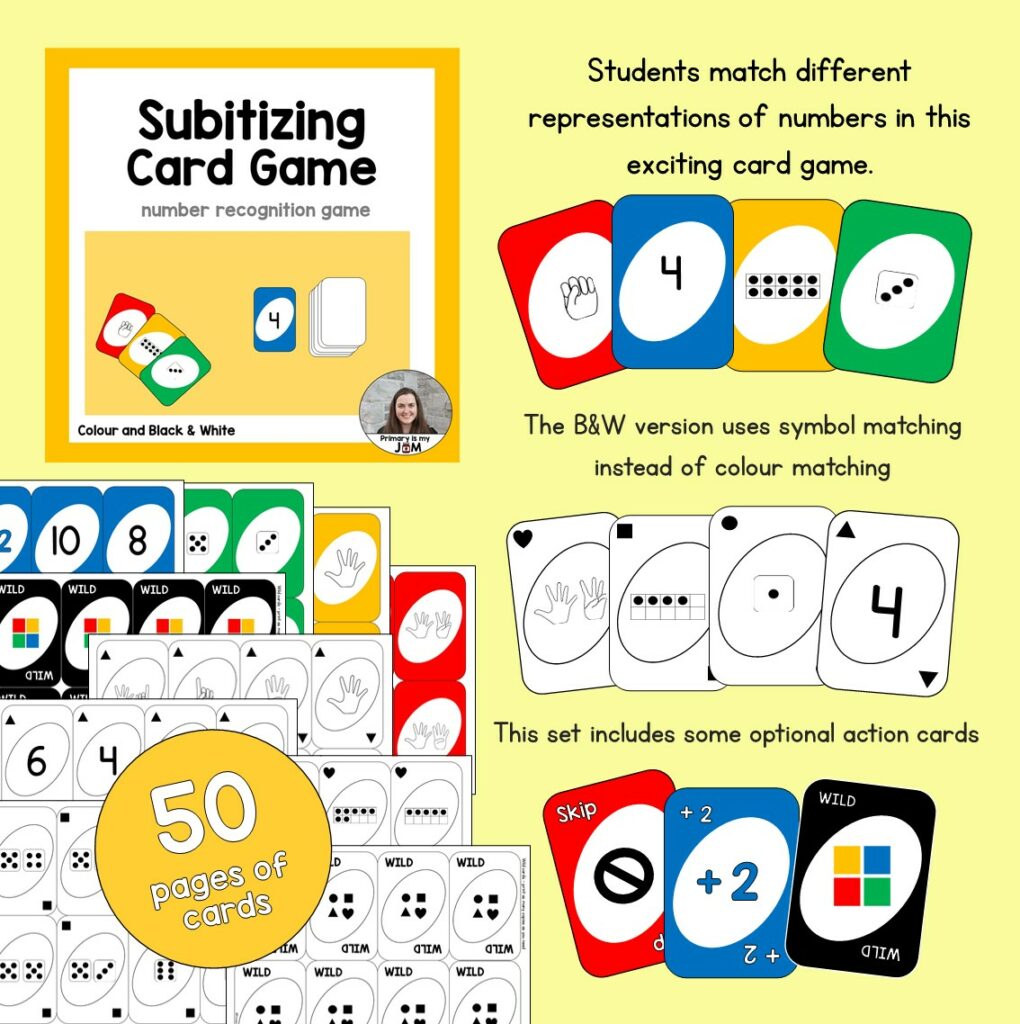 Subitizing Bundle - Numbers to 10 and Numbers to 20 Games and Centers ...