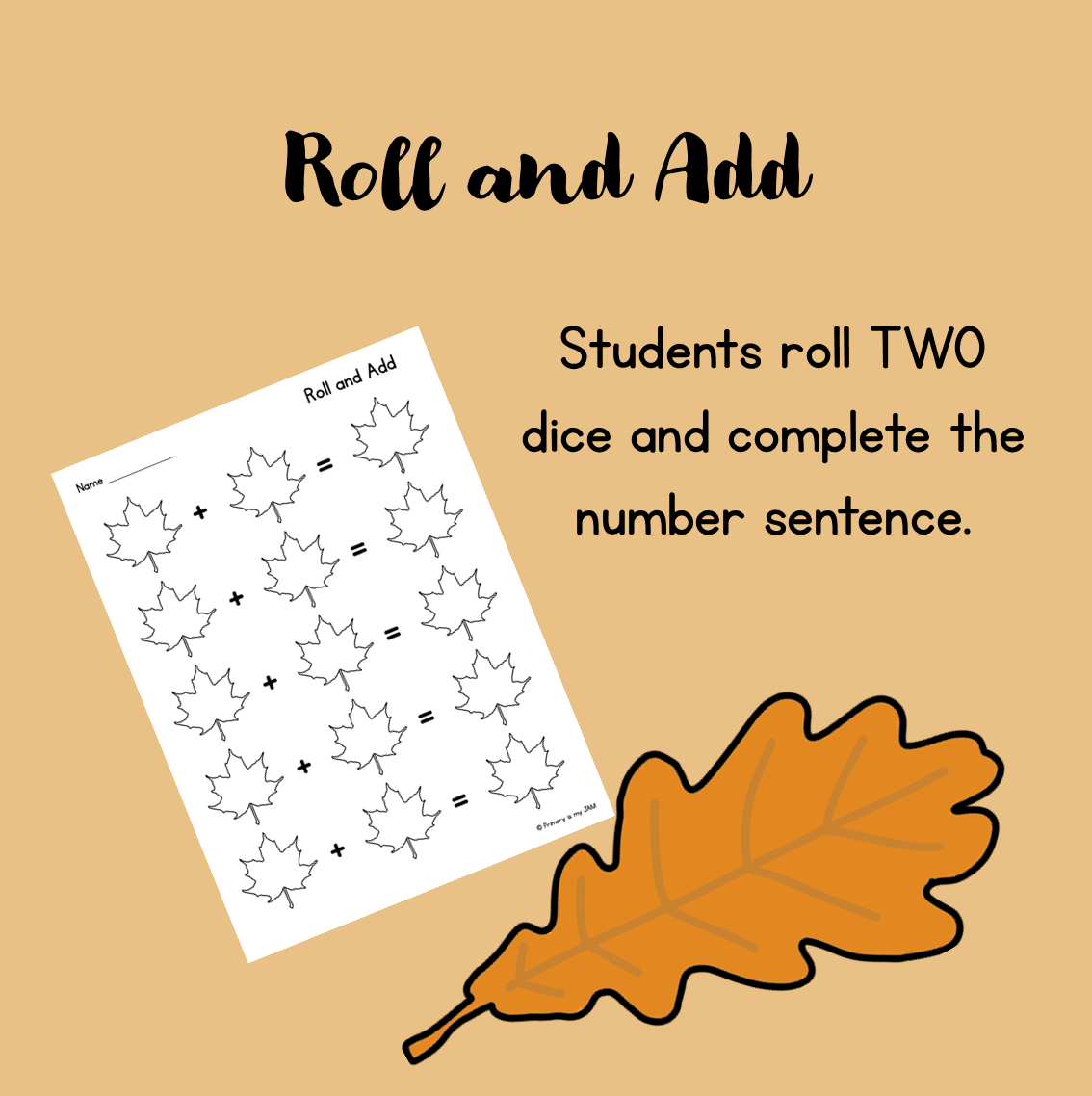 Fall themed Dice Games - Just Add Dice Centers - Made By Teachers