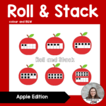 Fall Themed Dice Game - Apple Roll and Stack - Made By Teachers
