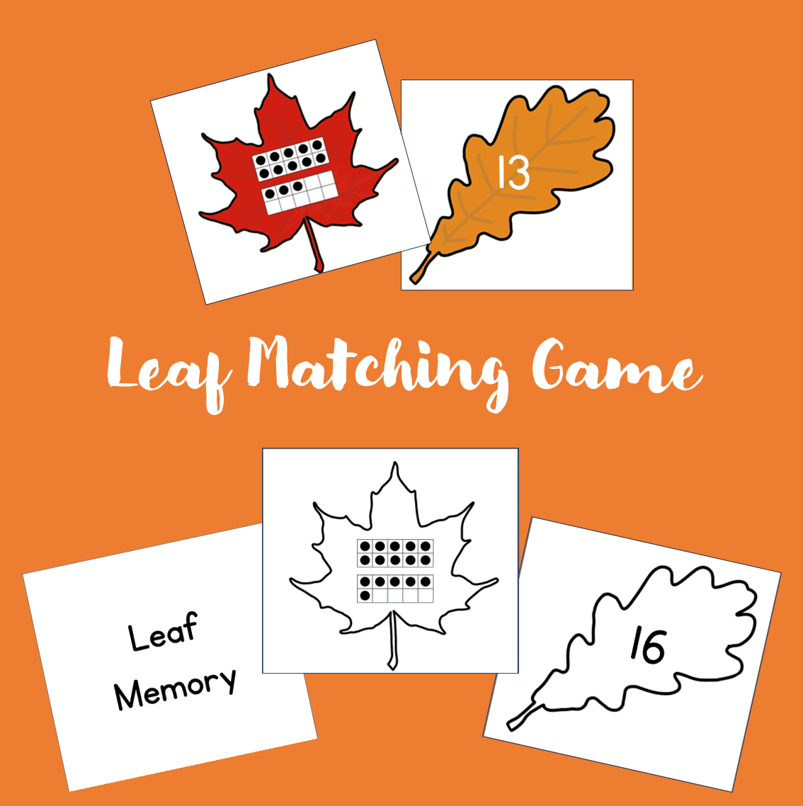 Fall Leaf Themed Numbers to 20 Centers | Made By Teachers