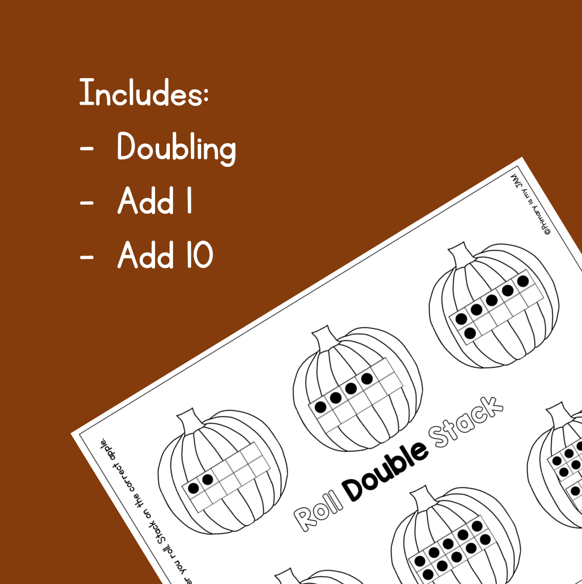 Fall Themed Dice Game - Pumpkin Roll and Stack | Made By Teachers