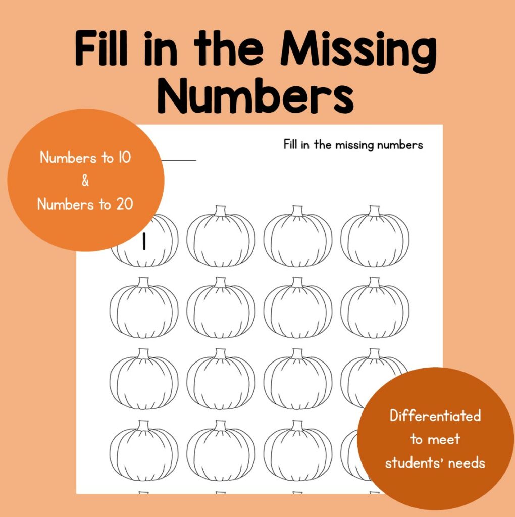 Fall Counting and Number Order | Made By Teachers