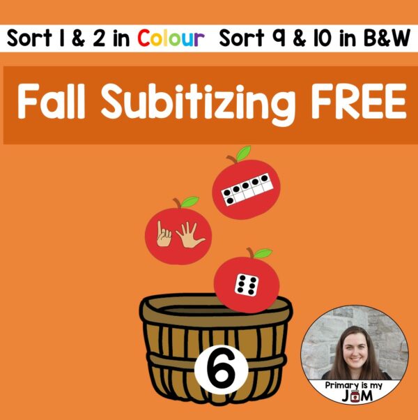 Fall Subitizing Sort - FREE Preview - Made By Teachers