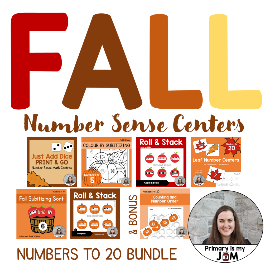 Fall Math Centers - Numbers to 20 | Made By Teachers