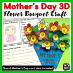 Mothers Day 3D Flower Bouquet Craft & Writing Activity - Made By Teachers