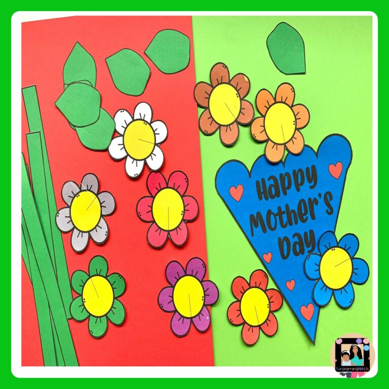 Mothers Day 3D Flower Bouquet Craft & Writing Activity | Made By Teachers