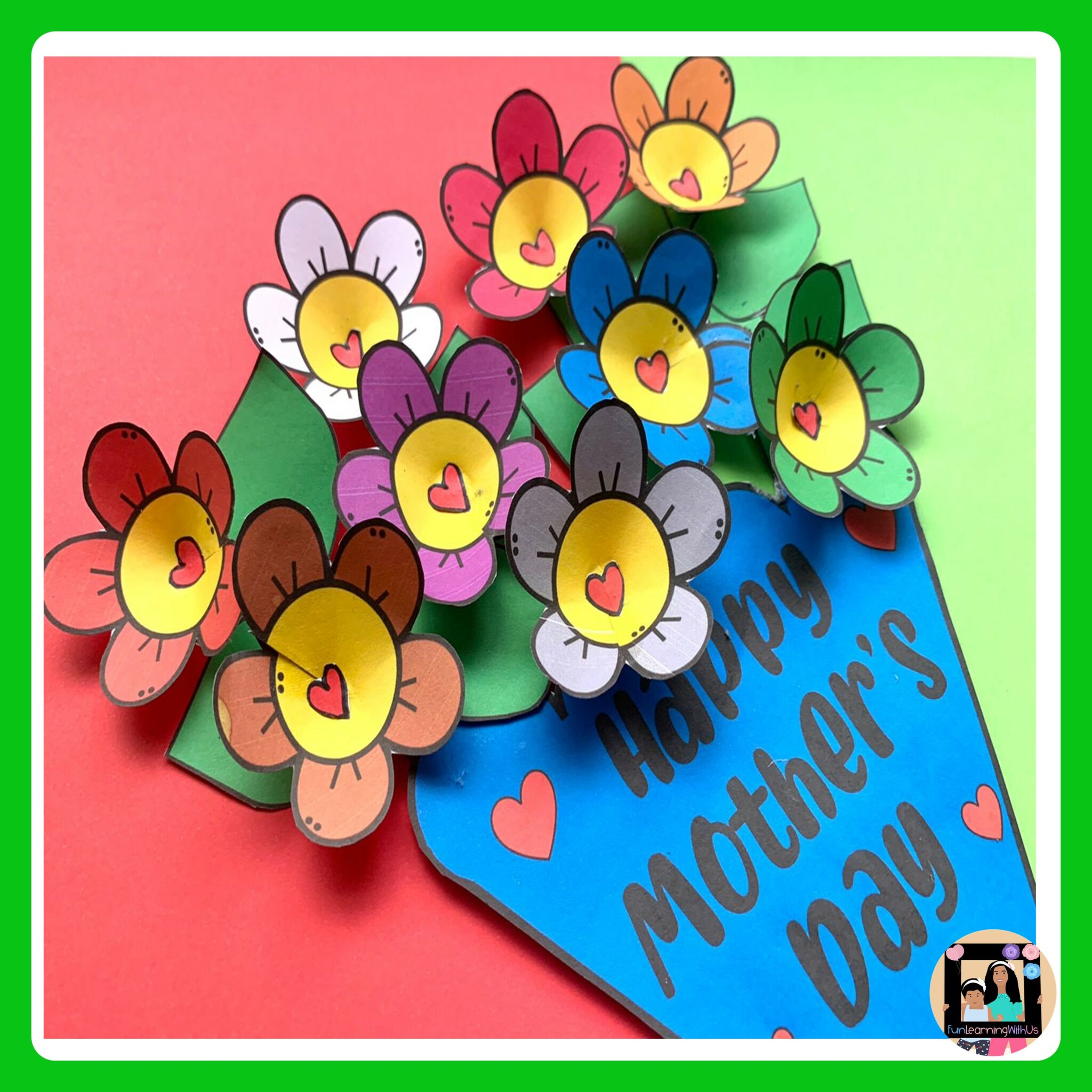 Mothers Day 3D Flower Bouquet Craft & Writing Activity - Made By Teachers