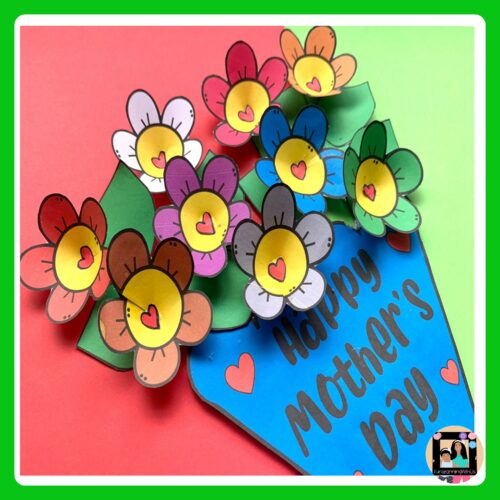 Mothers Day 3D Flower Bouquet Craft & Writing Activity | Made By Teachers