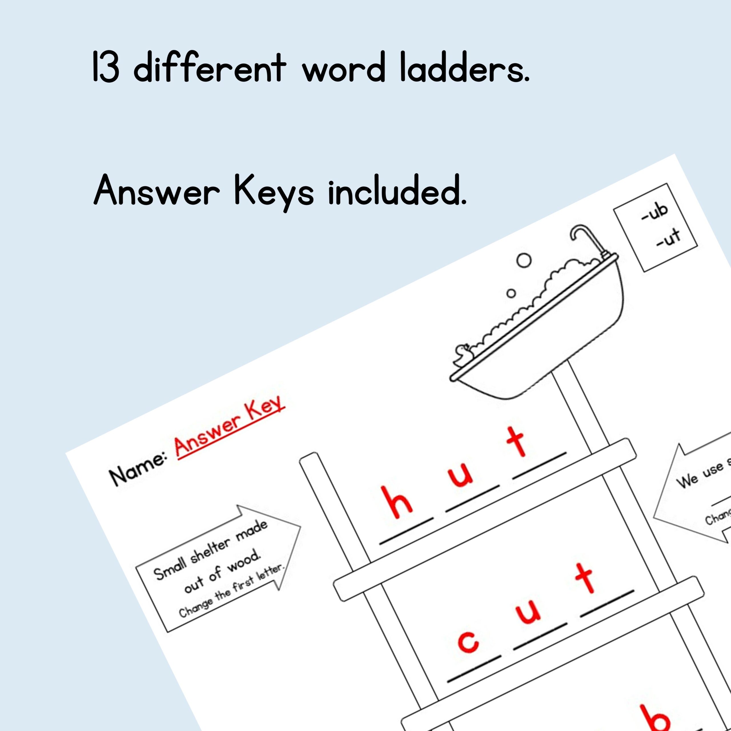 CVC Word Ladders Activity - Made By Teachers