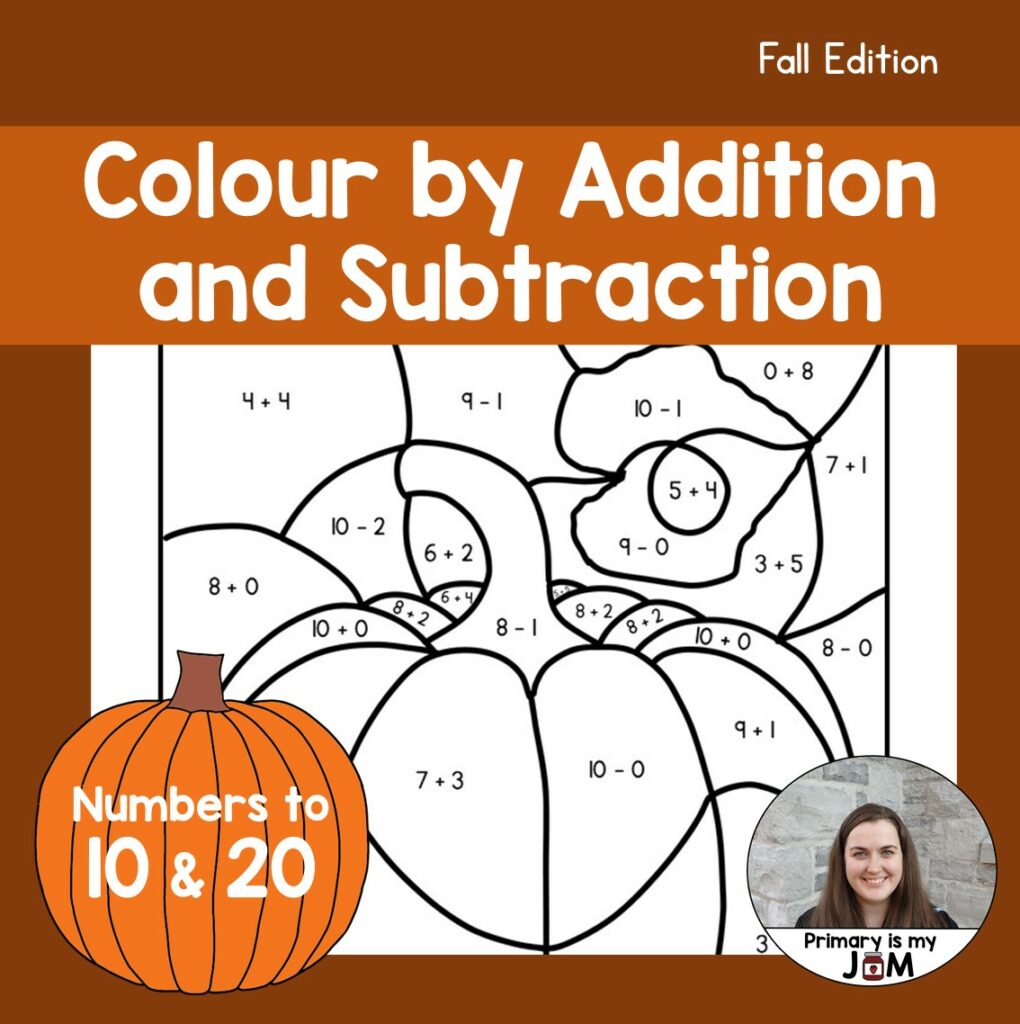 Fall Color by Code Addition and Subtraction | Made By Teachers