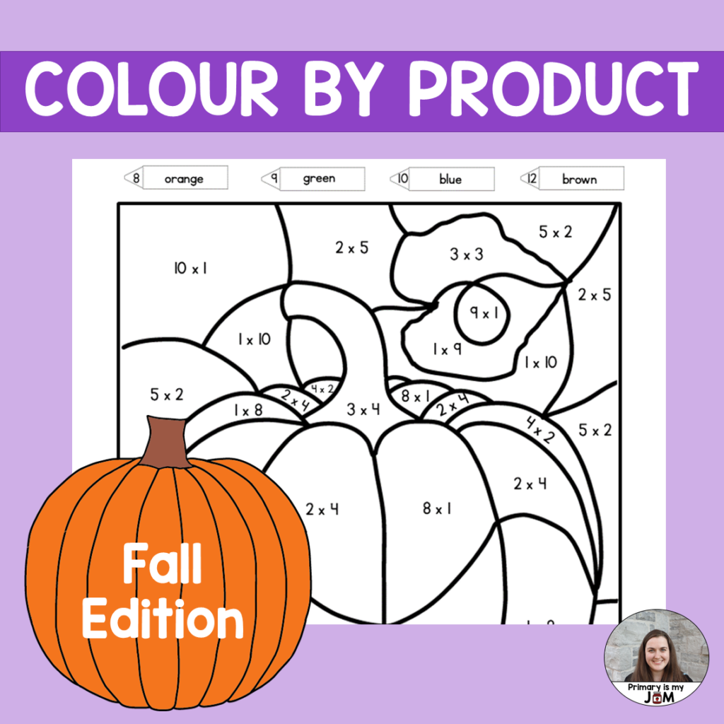 Fall Color by Code Multiplication | Made By Teachers
