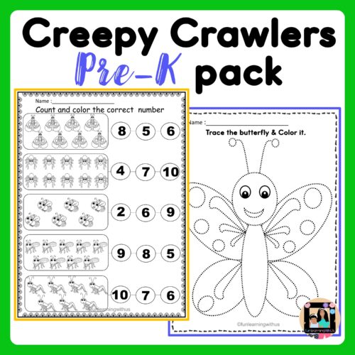 Insects Bugs & Creepy Crawlers Pack for Preschool & Pre-K | Made By ...