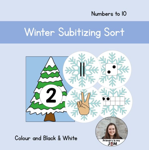 Winter Subitizing Sort - Numbers to 10 | Made By Teachers