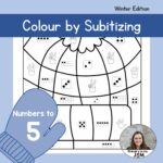 Winter Color by Code Subitizing Numbers to 5 - Made By Teachers
