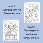 Winter Color by Code Subitizing Numbers to 5 | Made By Teachers