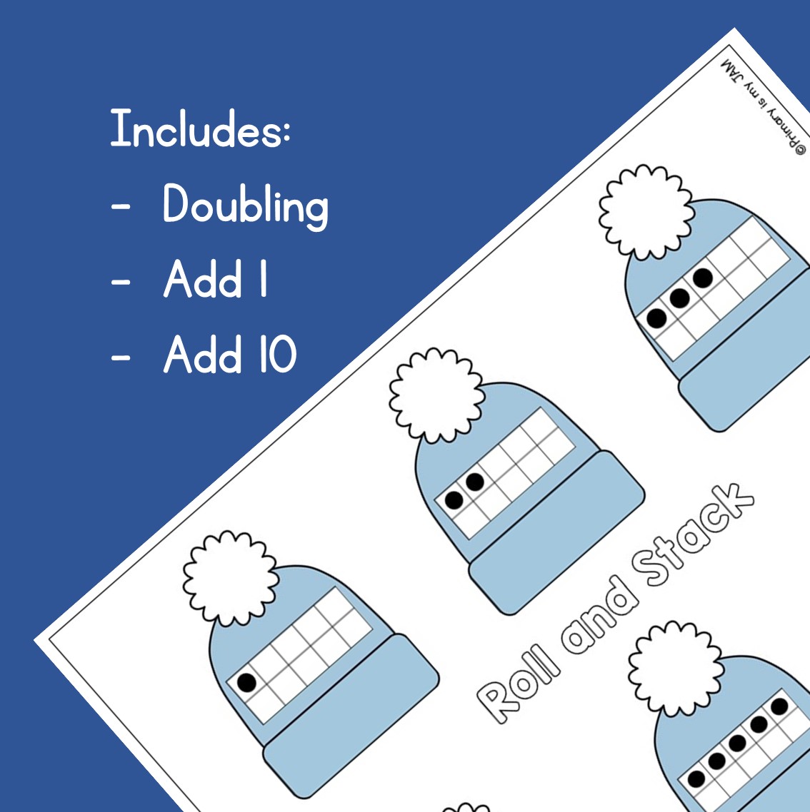 Winter Themed Dice Game - Hat Roll and Stack | Made By Teachers