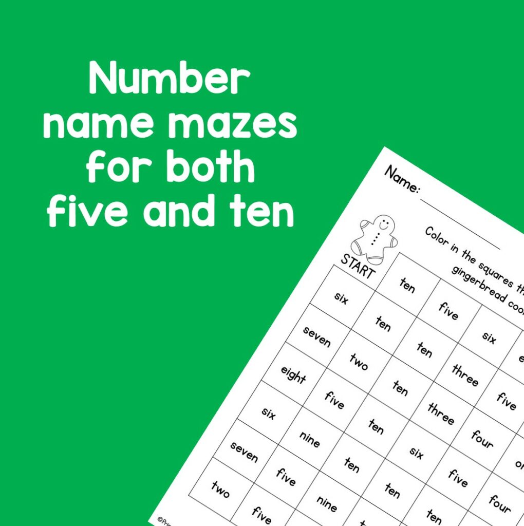 Christmas Themed Friendly Number Mazes - Made By Teachers