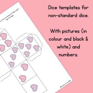 Valentine's Day themed Dice Game - Roll and Stack - Made By Teachers