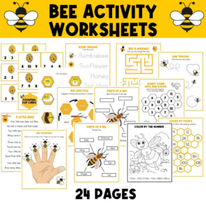 BEE'S ACTIVITIES | BEES WORKSHEETS | SPRING WORKSHEETS | HONEYBEE ...