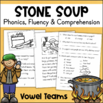 STONE SOUP Decodable Reader Worksheets Vowel Teams AI EA EE IE OA OI ...