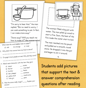 STONE SOUP Decodable Reader Worksheets Vowel Teams AI EA EE IE OA OI ...