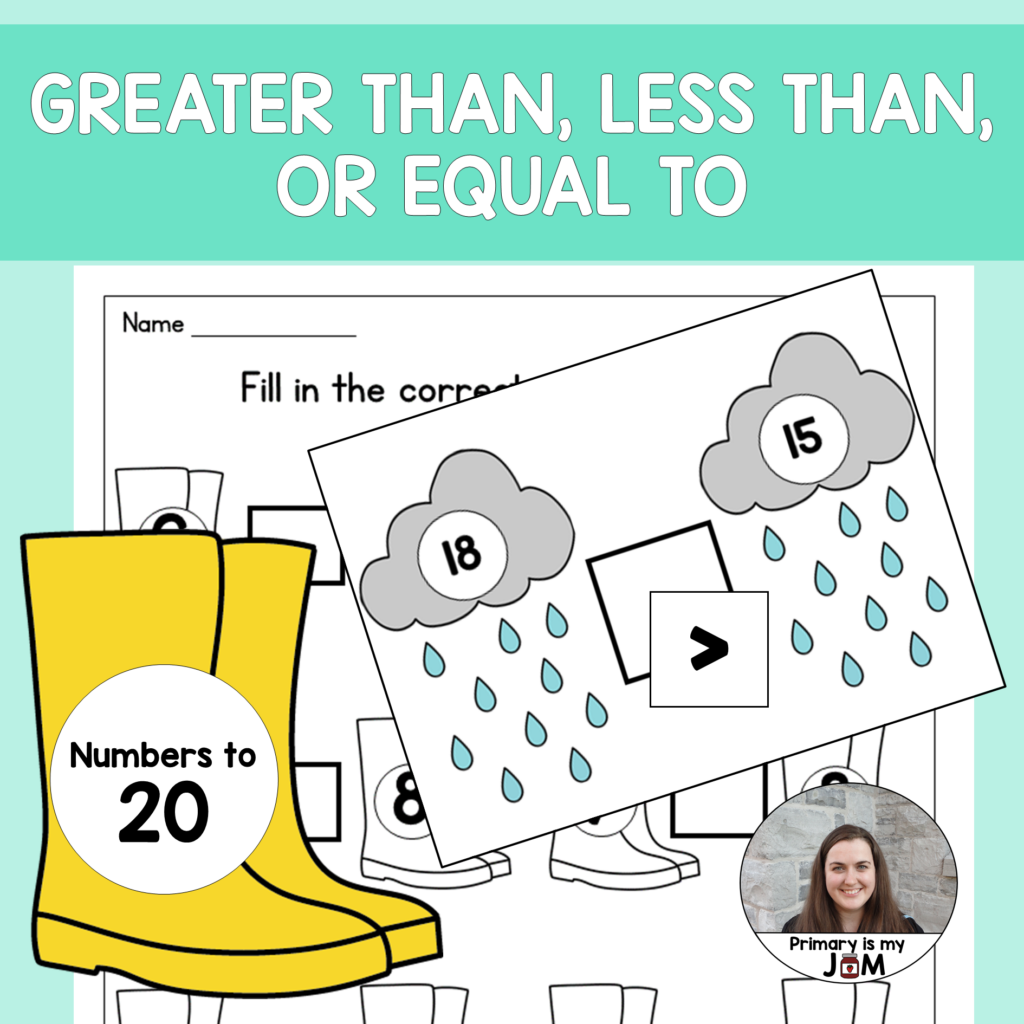 Spring Comparing Numbers to 20 Math Center | Made By Teachers