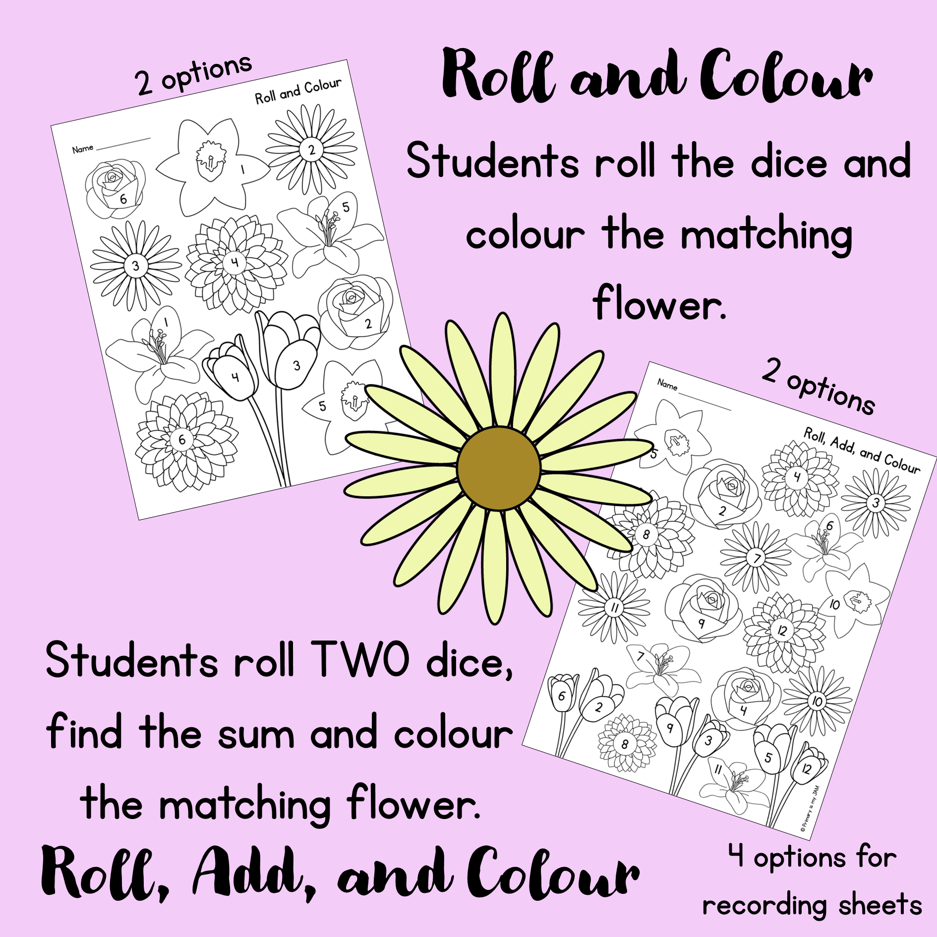 Spring themed Dice Math Centers - Just Add Dice | Made By Teachers