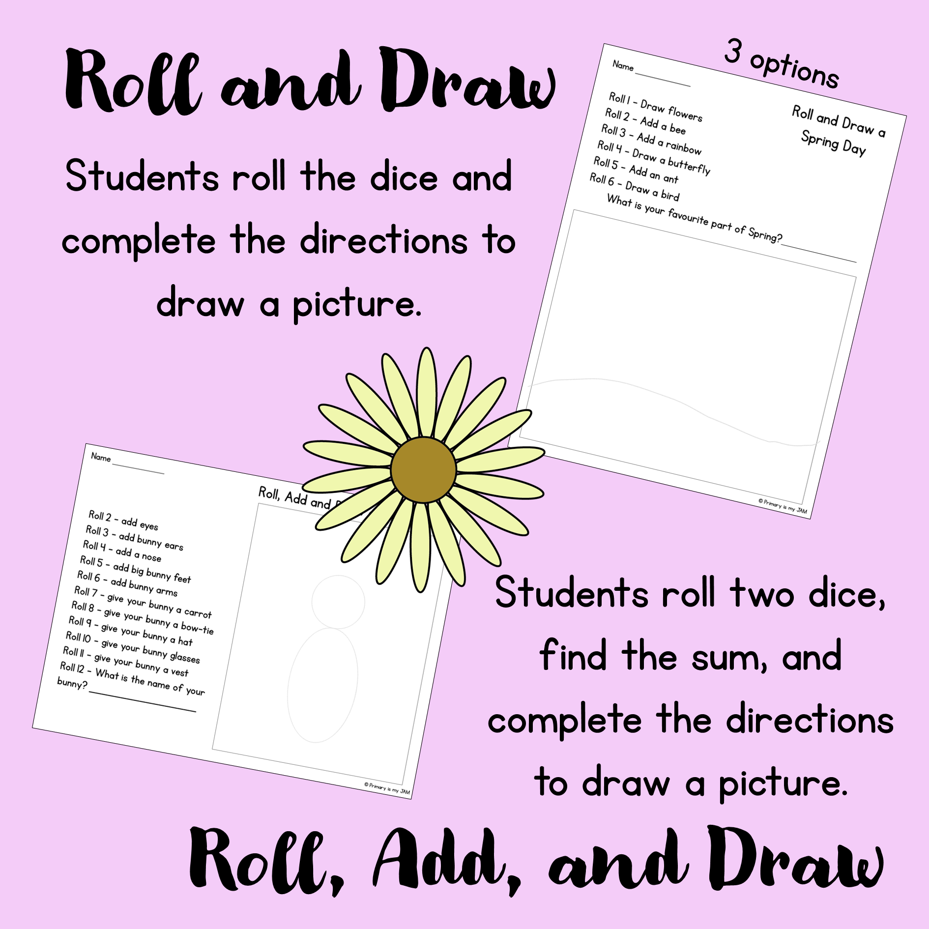 Spring themed Dice Math Centers - Just Add Dice | Made By Teachers