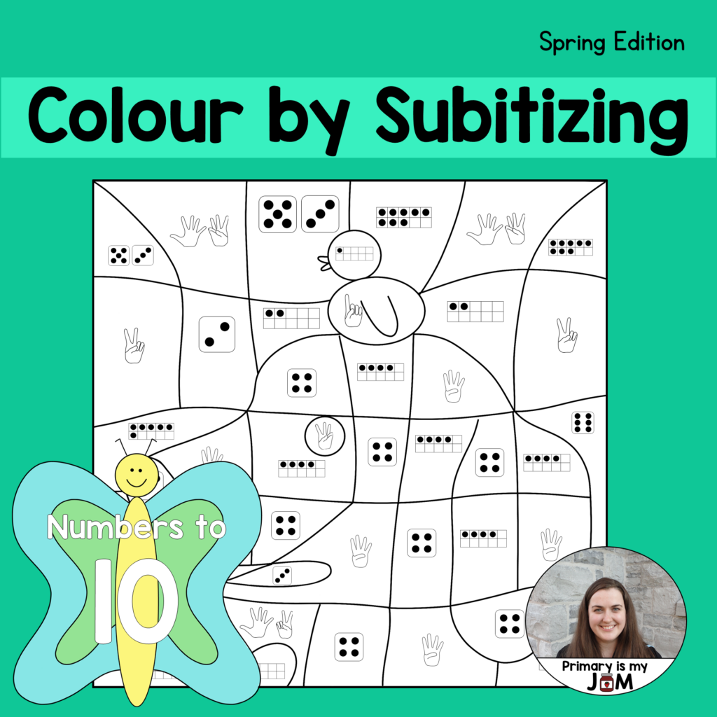 Color by Code Subitizing Spring Numbers to 10 | Made By Teachers