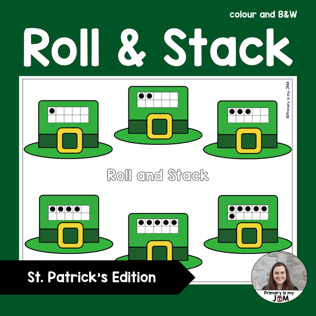 St. Patrick's Day themed Dice Game - Leprechaun Hat Roll and Stack ...