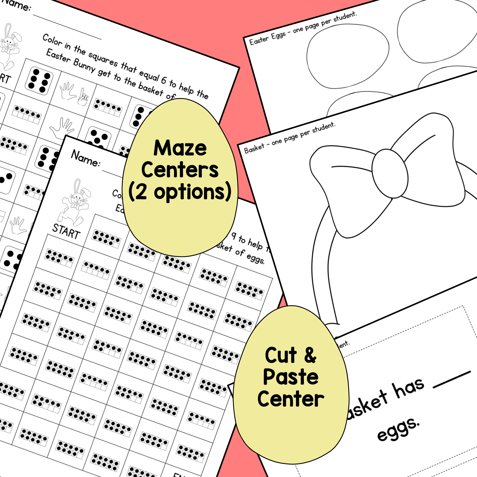 Easter Math Centers - Numbers to 10 | Made By Teachers